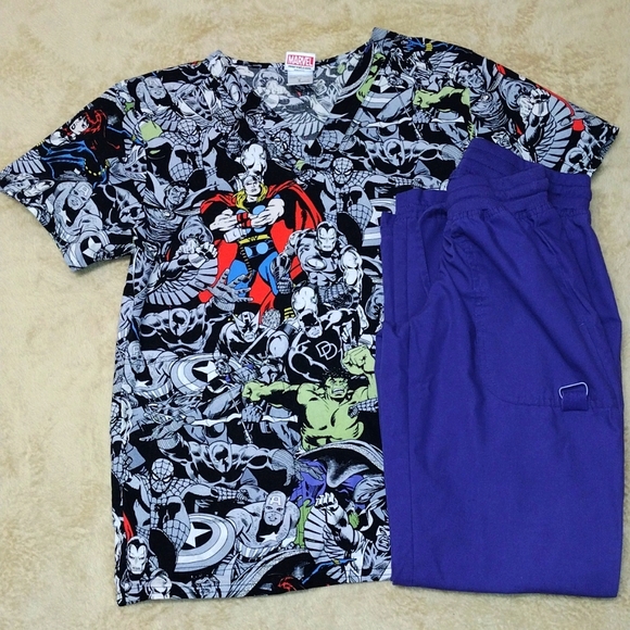 Marvel | Other | Marvel Scrub Set | Poshmark